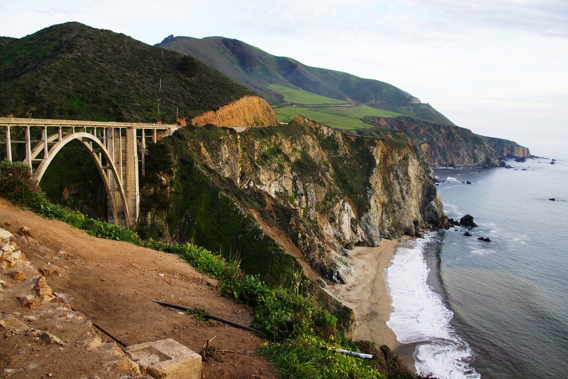 Bixby Creek Bridge Highway 1 Monterey California Seascape Landscape ...