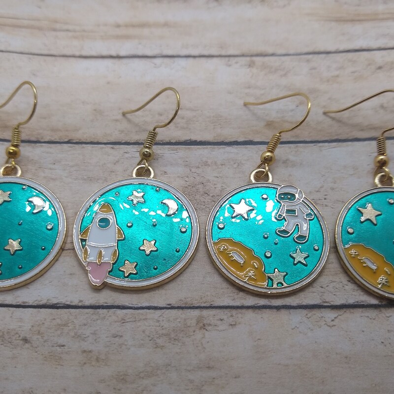 Space Earrings - Etsy