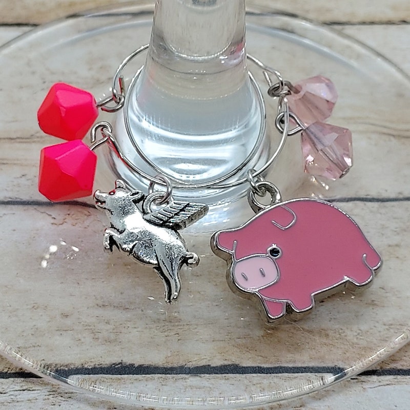 Pink Pig Charm - Etsy
