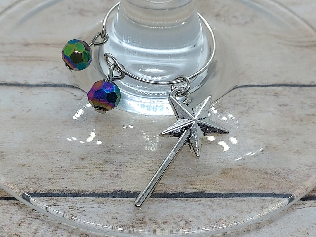 Wand Wine Charm Single Wine Charm Fairy Tale Wine Charm Fantasy Wine ...