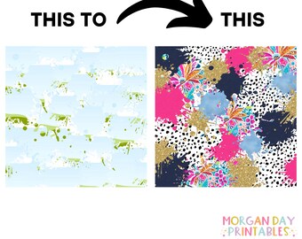 Canva Template, Canva Frames PNG, Messy Paint Brushstroke Background ...