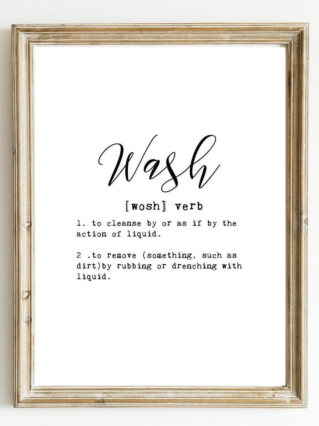 Printable Art WASH Definition - Etsy