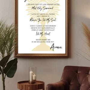 Catholic Act of Spiritual Communion- Eucharistic Printable- Eucharist ...