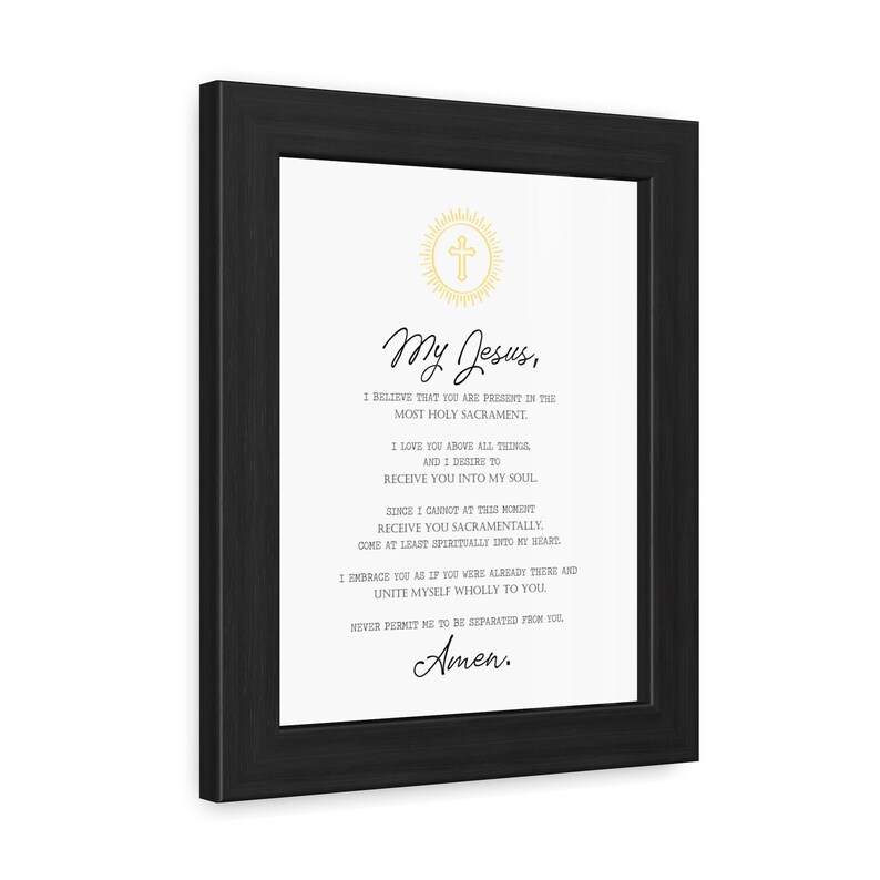 Catholic Act of Spiritual Communion- Eucharistic Printable- Eucharist ...