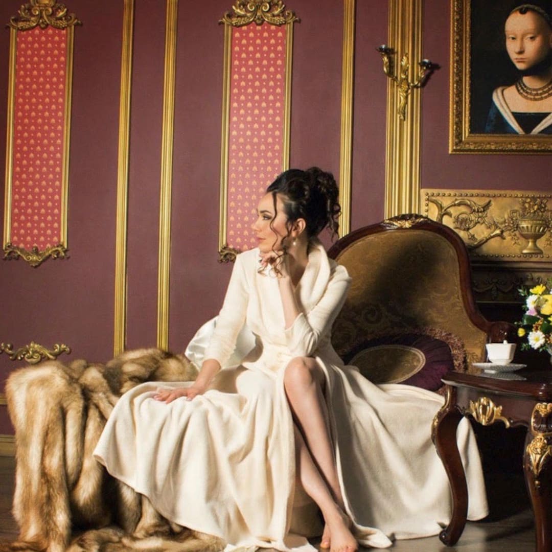 Madonna Woman Terry Robe, Bridal Robe, Honeymoon Bathrobes ...