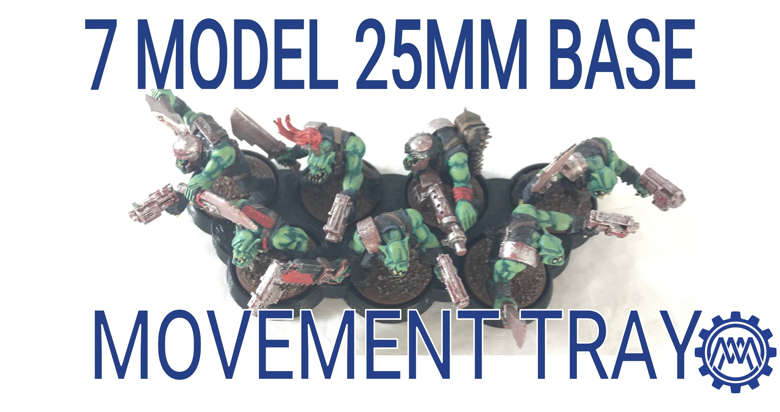 7 Model 25mm Base Movement Tray for Warhammer 40K and Age of Sigmar ...