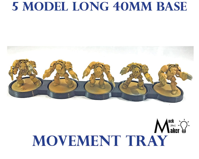 40mm Long Warhammer 40K 40000 Movement Tray for Custodes Primaris ...