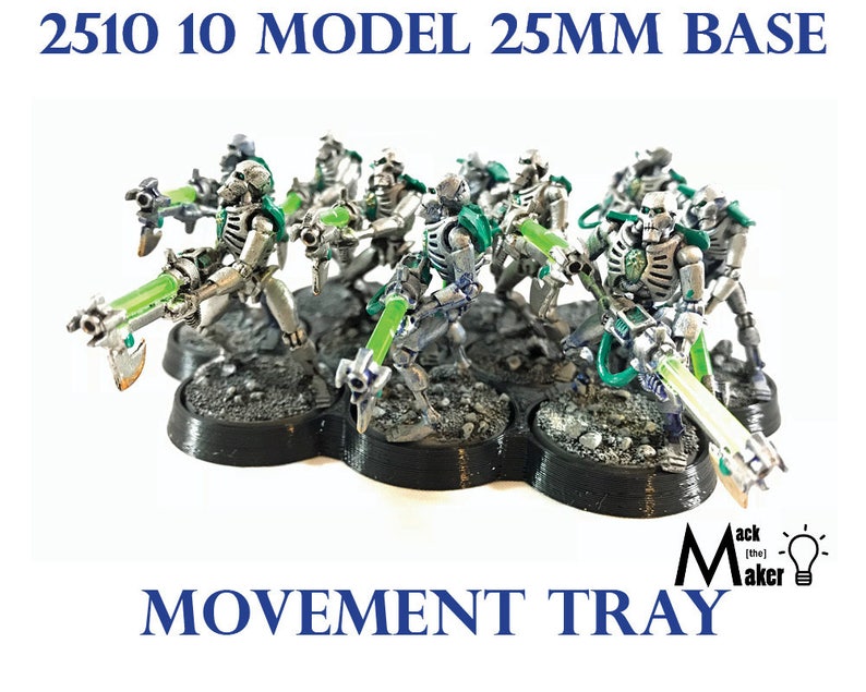 10 Model | 25mm Base | Movement Tray | 28mm Miniatures | Warhammer 40K ...
