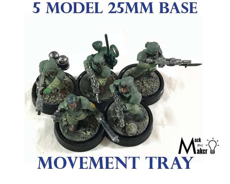 25mm Base | Movement Tray | 28mm Miniatures | Warhammer 40K | Age of ...