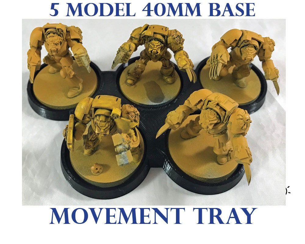 5 Model Cluster 40mm Warhammer 40K 40000 Movement Tray for Custodes ...