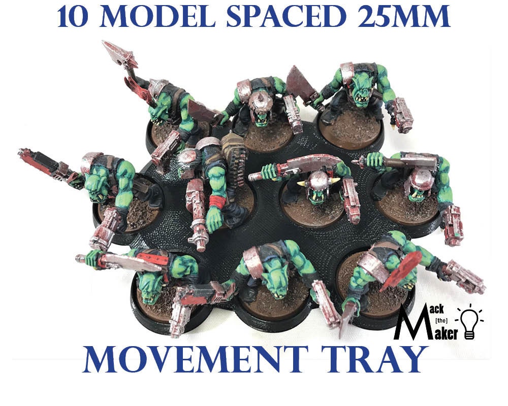 25mm Base 10 model Warhammer 40K and Age of Sigmar Movement | Etsy
