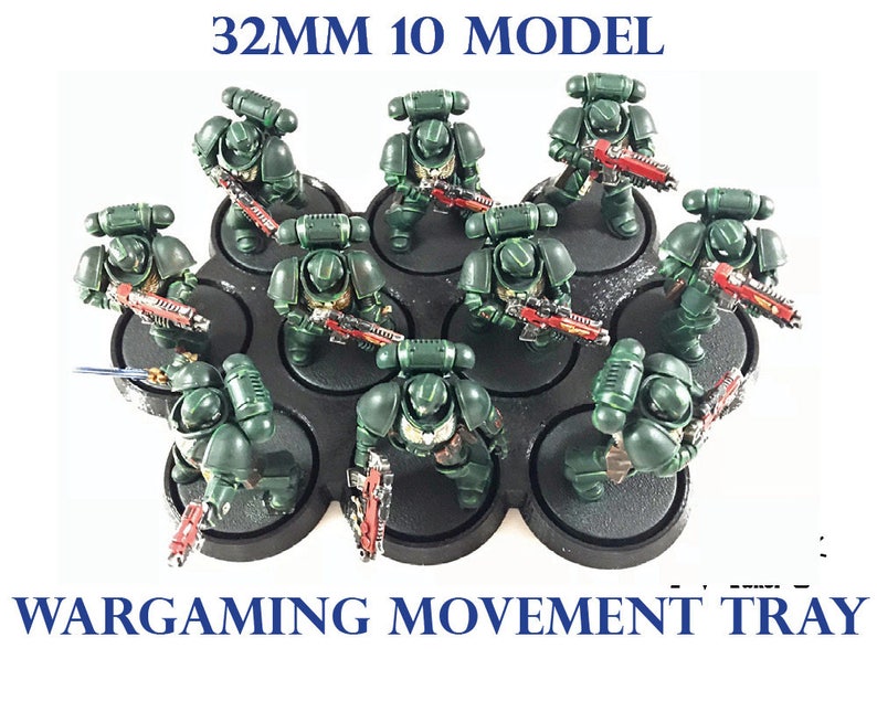 32mm Base | Movement Tray | Warhammer 40K | Age of Sigmar | Primaris ...