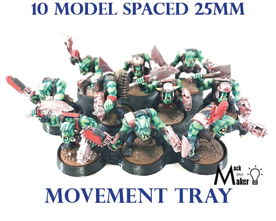 25mm Base 10 Model Warhammer 40K and Age of Sigmar Movement | Etsy