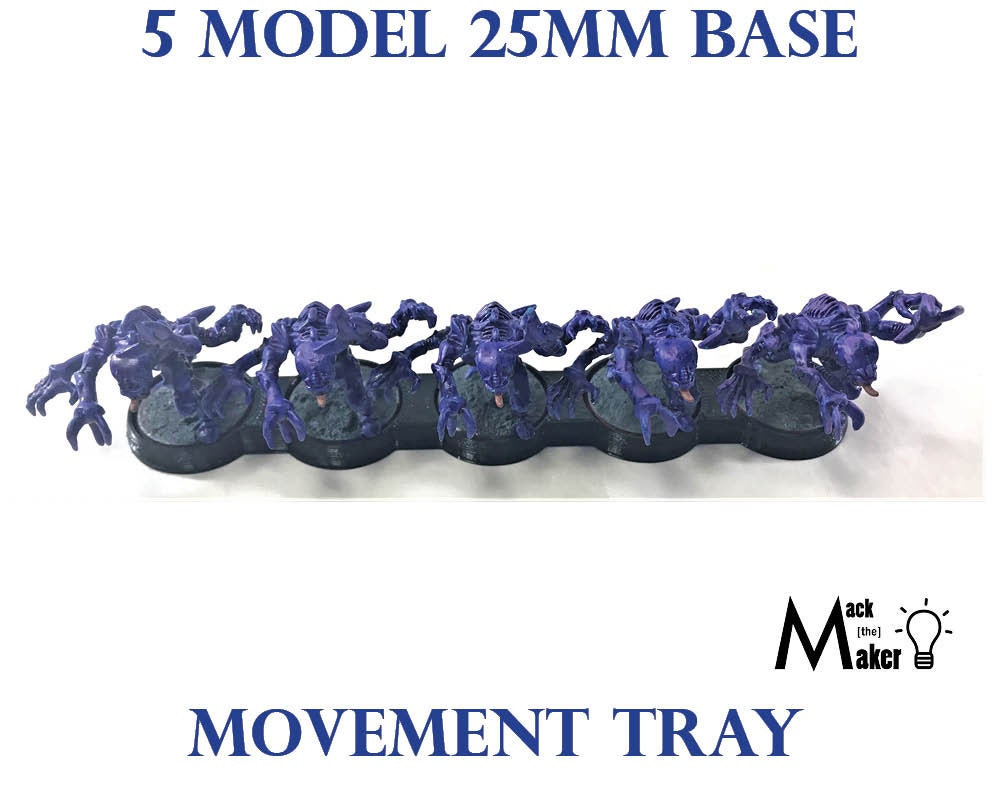 Warhammer 40000 Warhammer 40K 25mm Base 5 Model Movement Tray for Ork ...