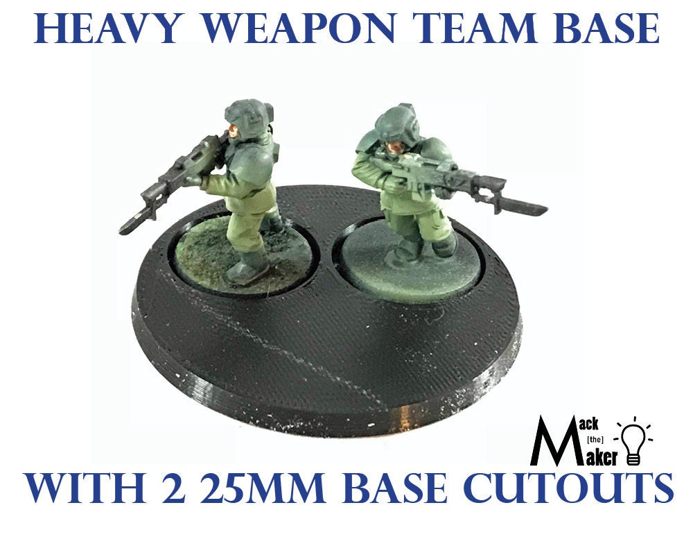 Warhammer 40K Imperial Guard Heavy Weapon Team Base With Two | Etsy