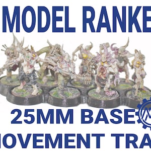 8 Model | 25mm Base | Movement Tray | 28mm Miniatures | Warhammer 40K ...