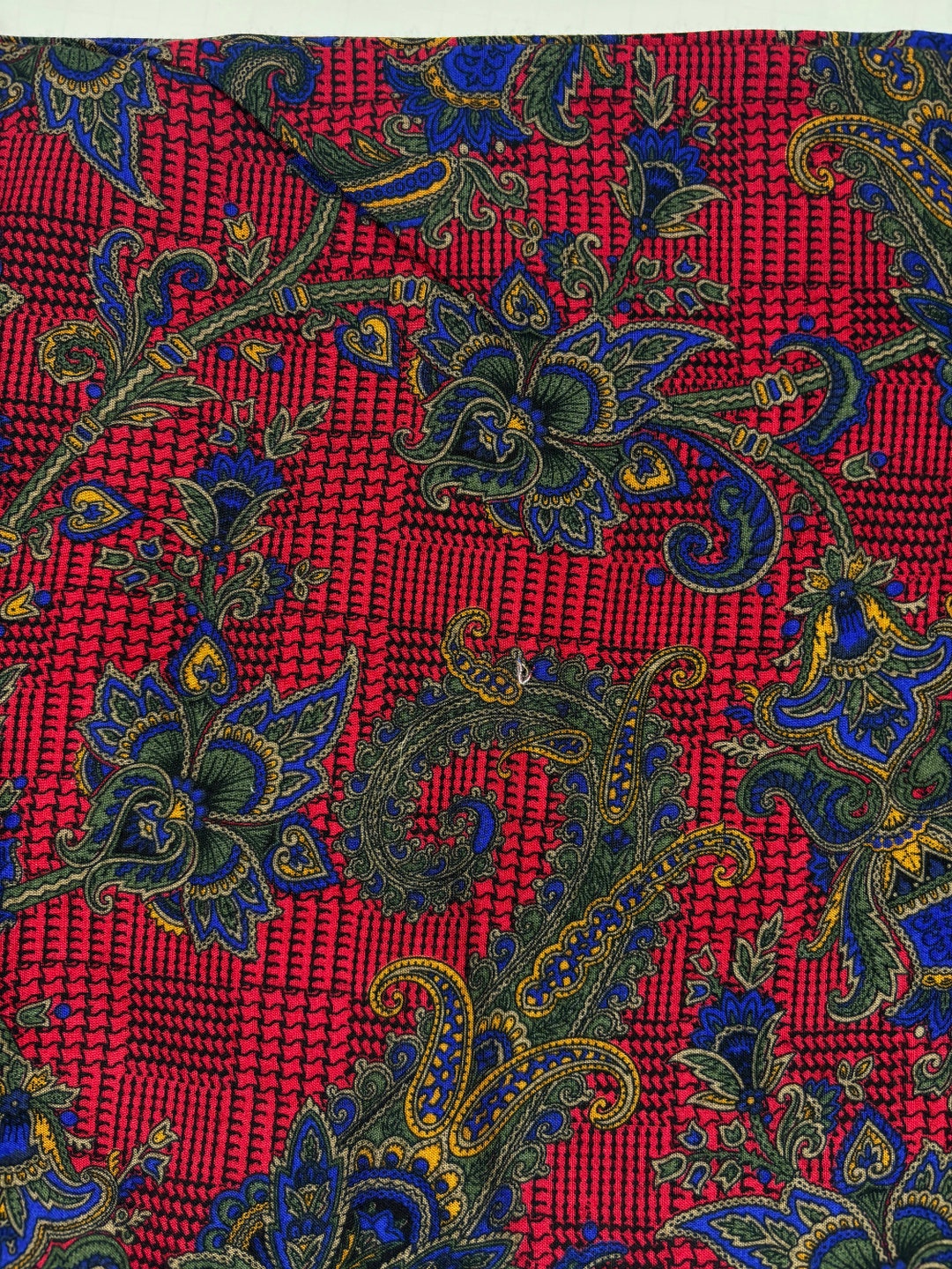 Omega Textile Challis Patt/0174-9b Ornate Paisley and Floral Pattern ...