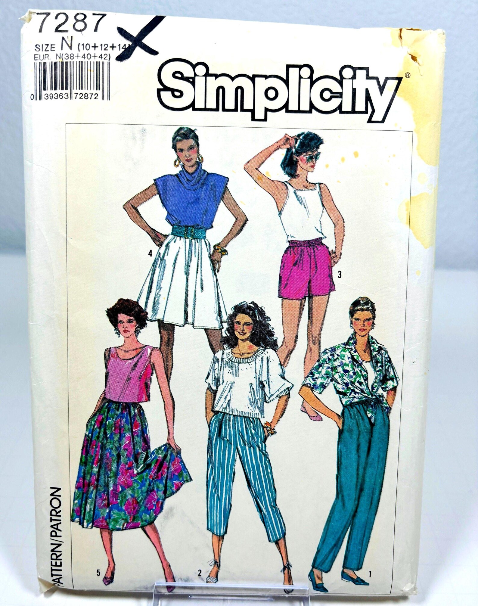 Simplicity 7287 Sewing Pattern: Misses Skirt, Pants & Shorts, Sizes 10 ...