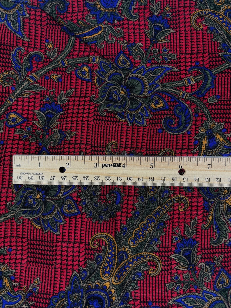 Omega Textile Challis Patt/0174-9b Ornate Paisley and Floral Pattern ...