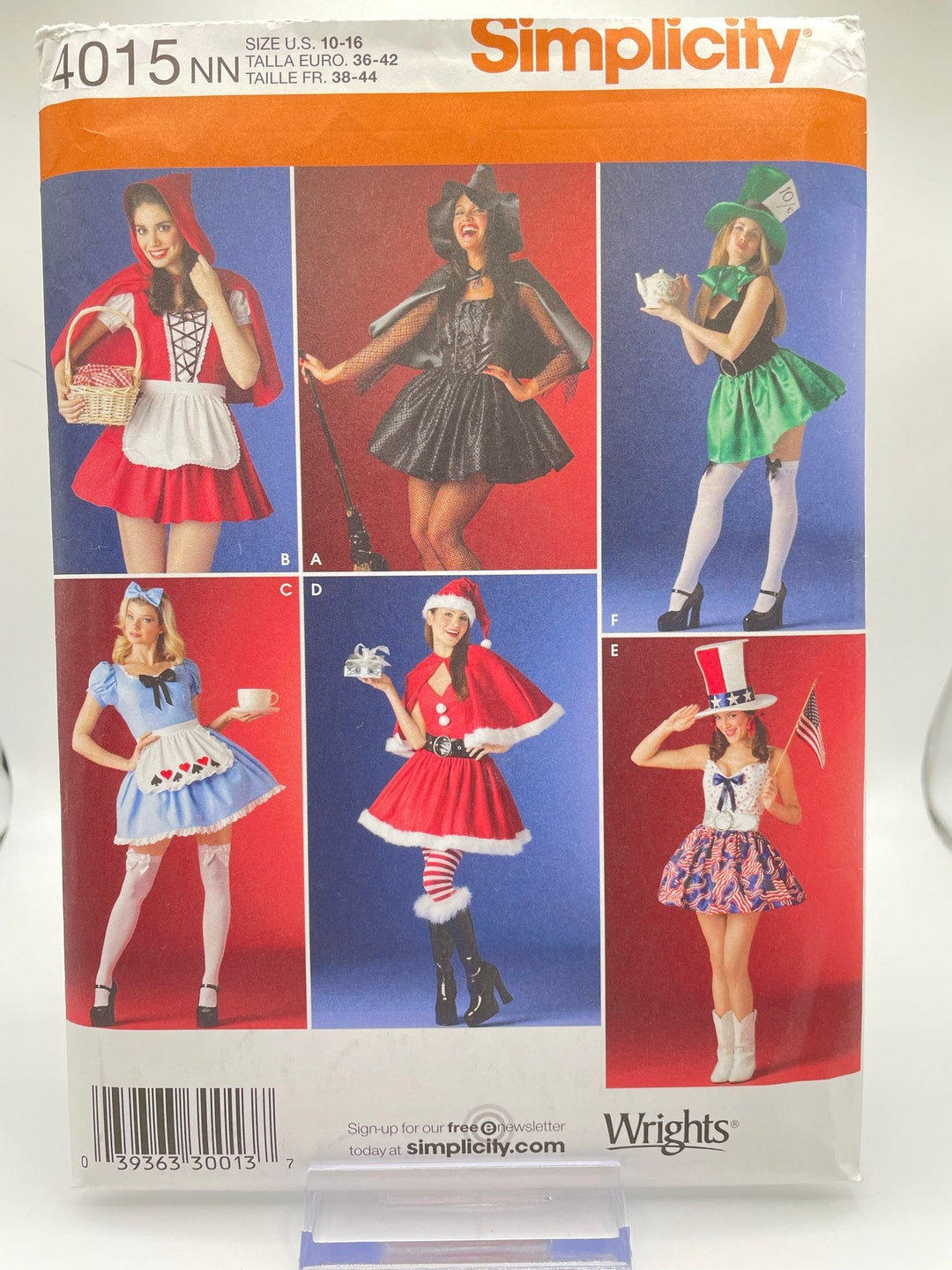 Simplicity 4015 Costume Sewing Pattern: Witch, Red Riding Hood, Alice ...