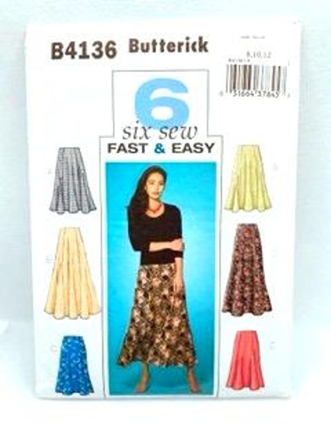 Butterick B4136 Uncut FF Sizes 8, 10, 12 Misses' Princess Seam Skirt - Etsy