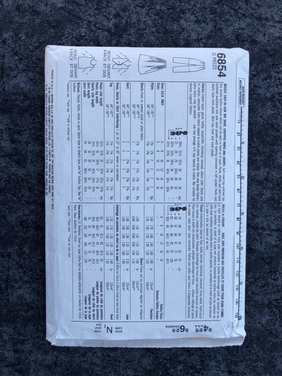 Simplicity 6854 Women's skirt cropped pants and shorts with envelope ...