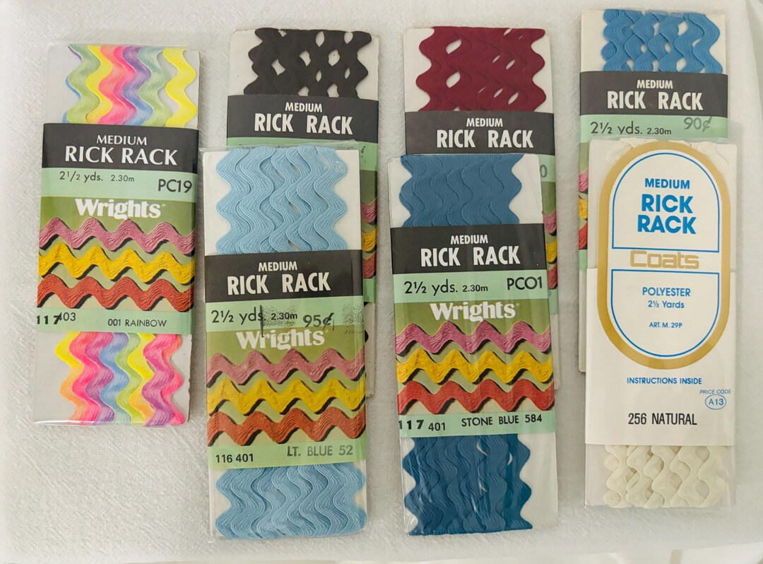 Wrights Medium 1/2" Rick Rack, Coats Medium Rick Rack New Discontinued ...