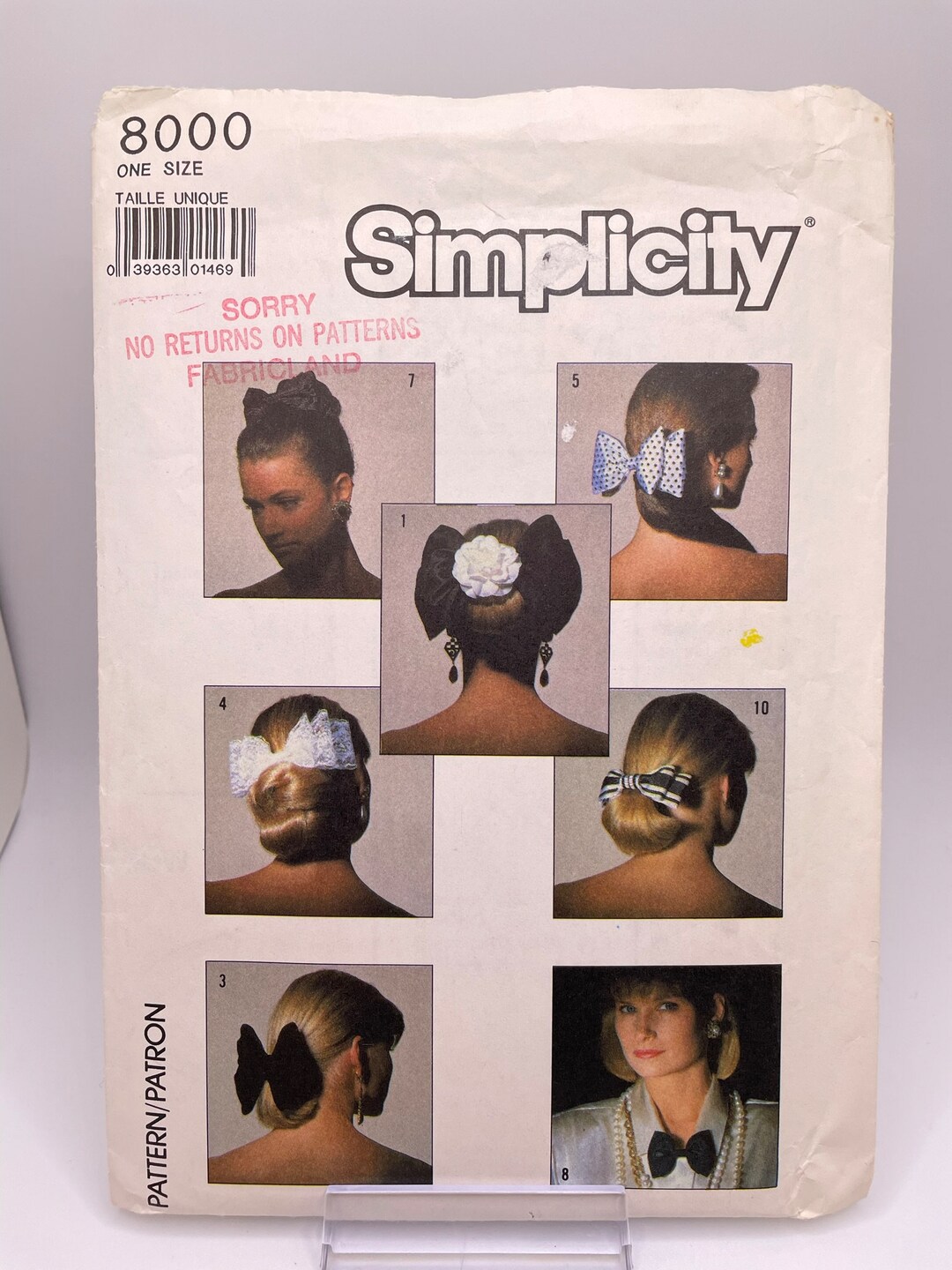 Simplicity 8000 Uncut FF One Size Hair Bows - Etsy