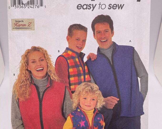 Simplicity 0650 Vest Sewing Pattern: Unisex Child to Adult, Uncut - Etsy