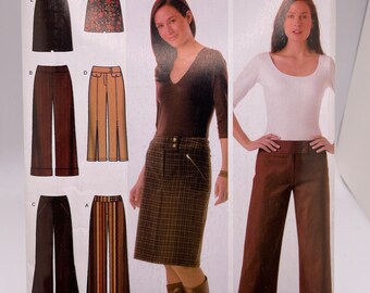 Mccall's 8576 Misses' Pants and Skirt in Two Lengths Sewing Pattern ...