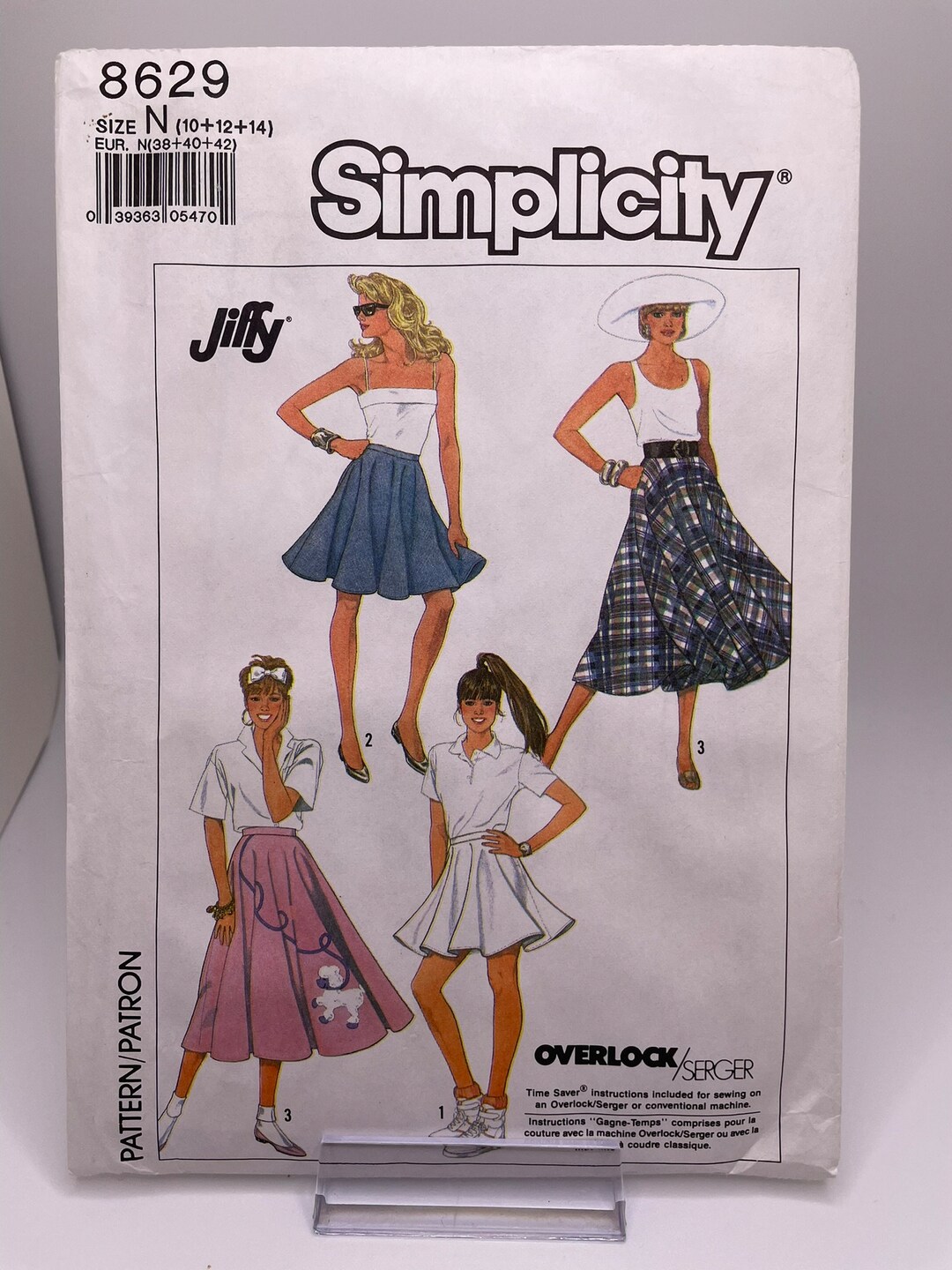 Simplicity 8629 Uncut FF Misses Sizes 10, 12, 14 Misses Circle Skirt in ...