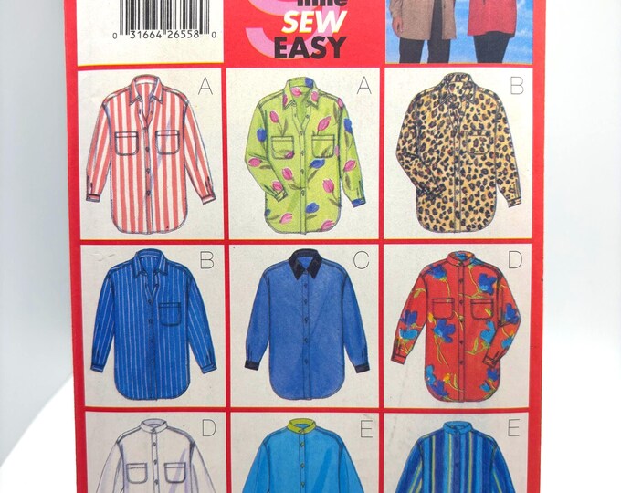 Butterick 5277 Camp Shirt Sewing Pattern, Women's Sizes 20-24 - Etsy