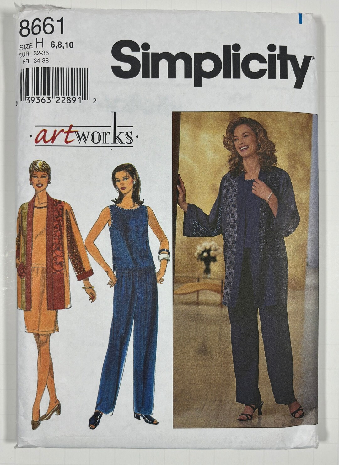 Simplicity 8661 Uncut FF Misses Sizes 6,8,10 Top, Jacket, Pants and ...