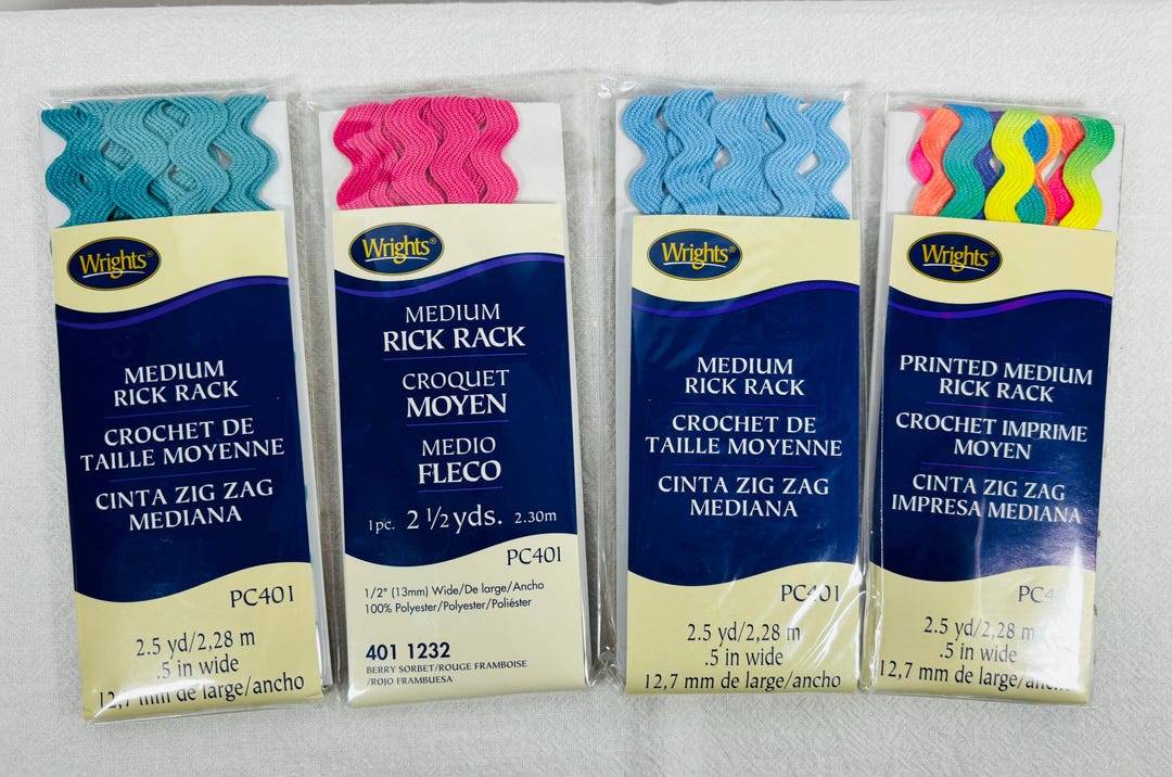 Wrights Medium 1/2" Rick Rack New Discontinued and Vintage Stock - Etsy
