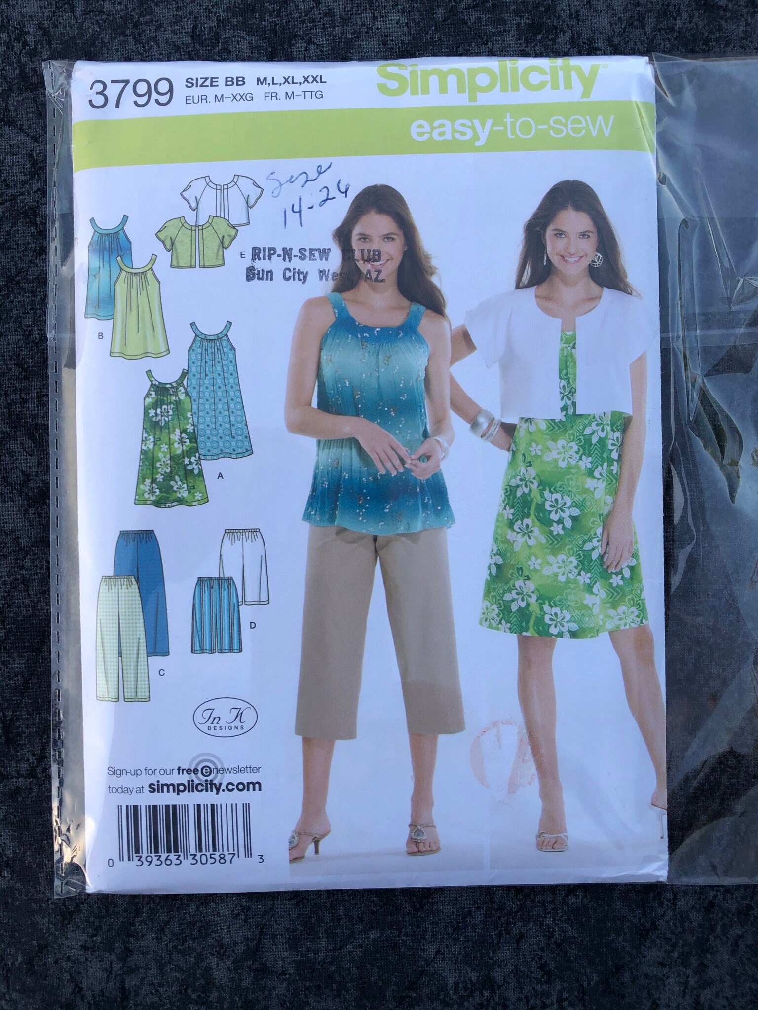 Simplicity 6854 Women's skirt cropped pants and shorts with envelope ...