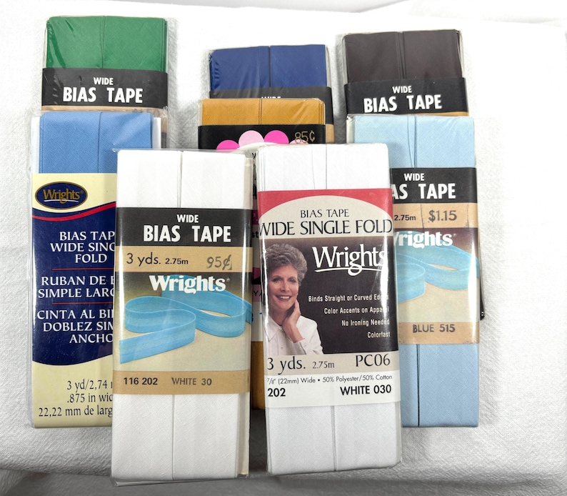 Wrights, JP Coats Wide Single Fold Bias Tape - Etsy