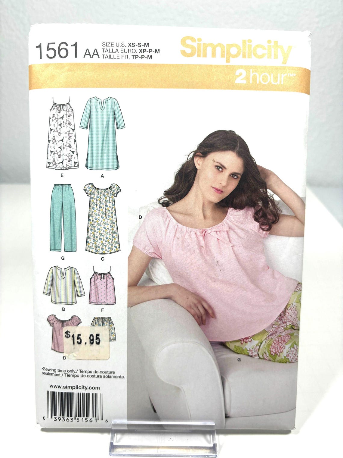 Simplicity 1561 Uncut FF Misses Sizes XS- M Easy Nightshirt, Nightgown ...