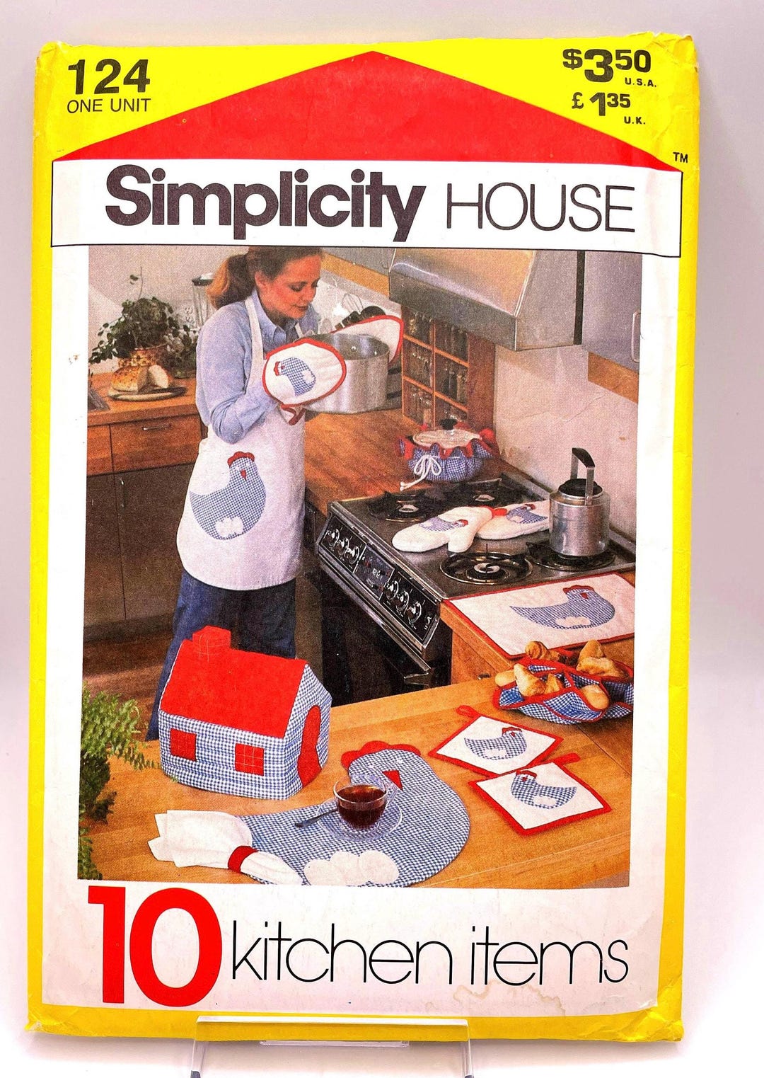 Vintage 1981 Simplicity 124: Chicken Kitchen Accessories Sewing Pattern ...
