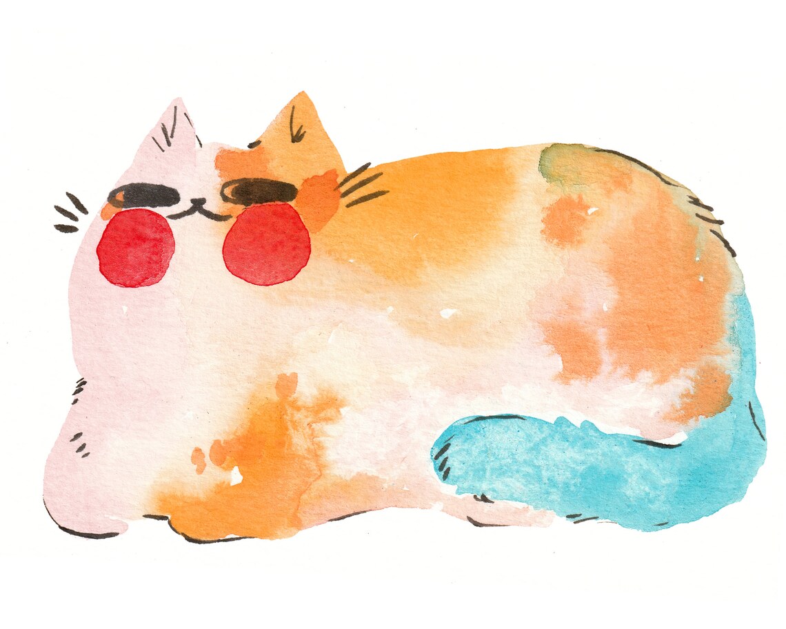 Loaf Cat Print - Etsy
