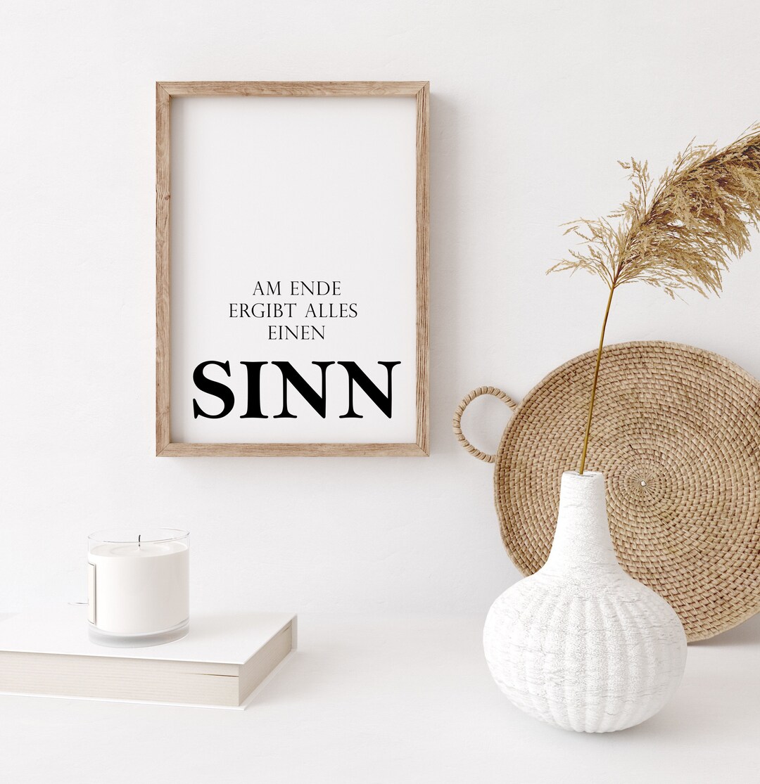 Poster Spruch: am Ende ergibt alles einen Sinn, sw - Etsy.de