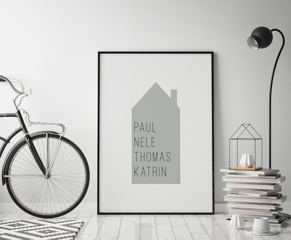 personalized with the names of family members Special Print for Family ...