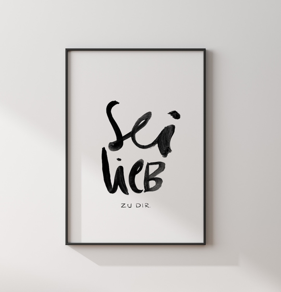Poster sei lieb zu dir - Etsy.de