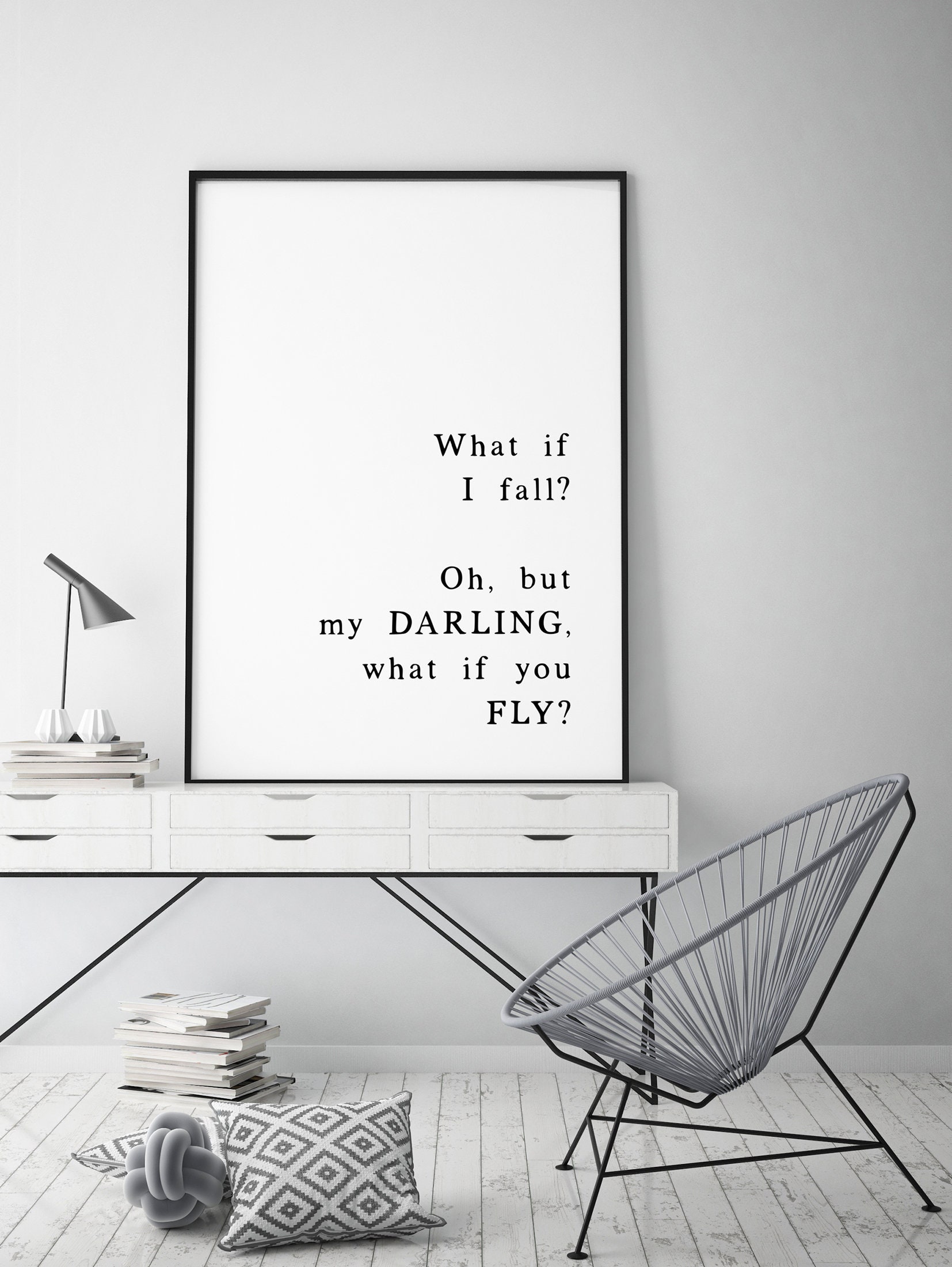 Poster: what if I fall sw - Etsy.de