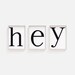 Poster: hey h e y 3er Set sw - Etsy.de