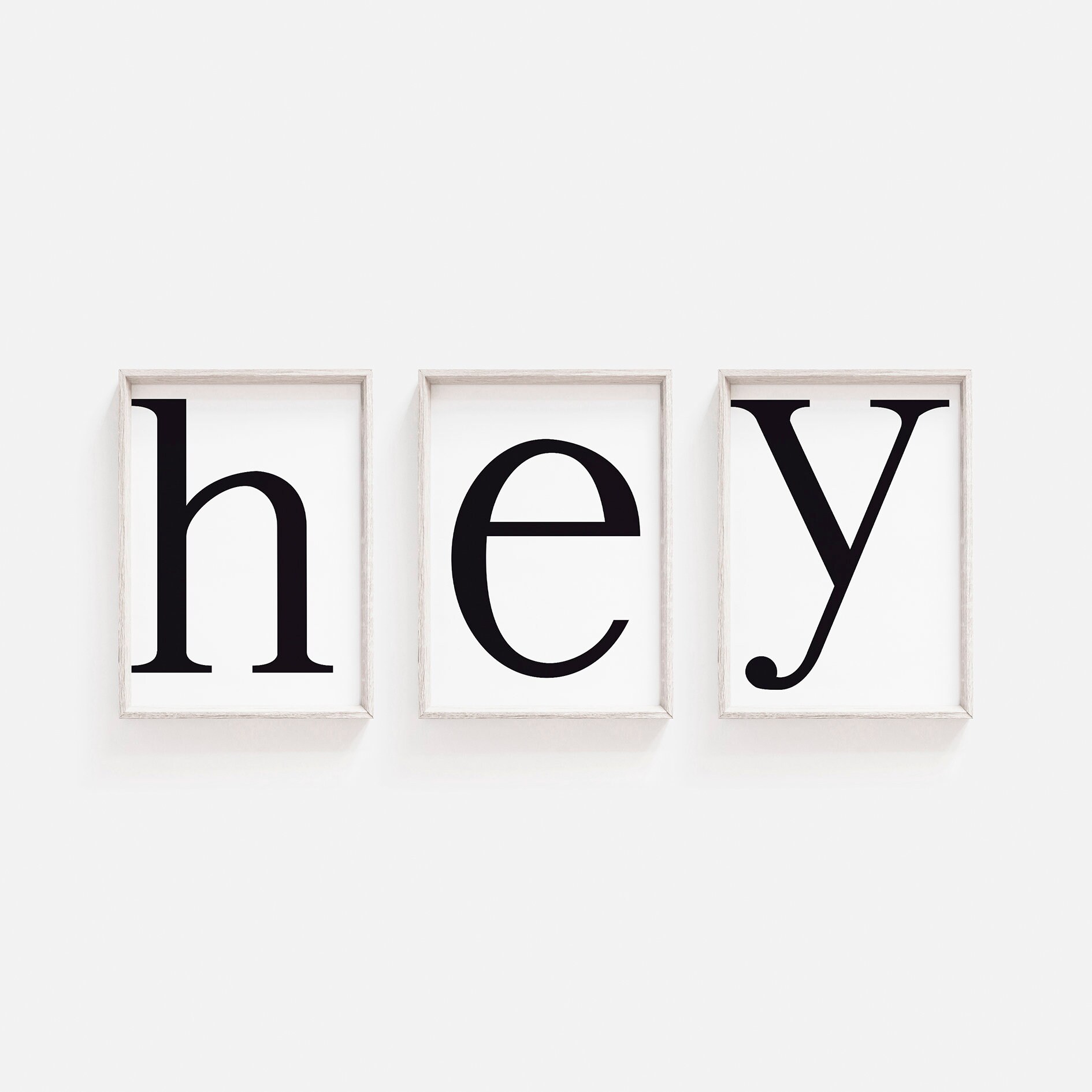 Poster: hey h e y 3er Set sw | Etsy