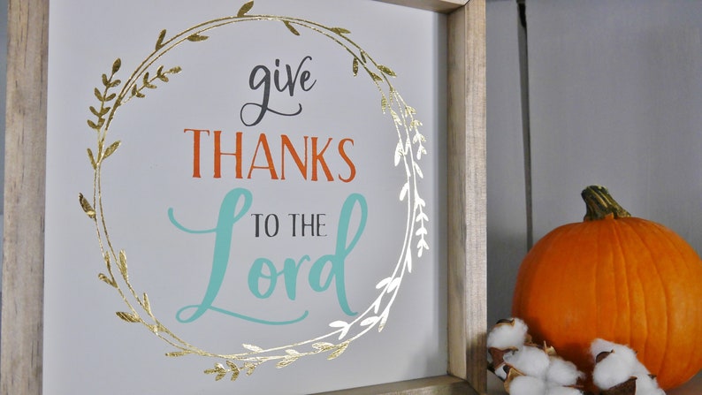 Give Thanks to the Lord Wooden Sign | Christian Wall Art | Bible Verse ...