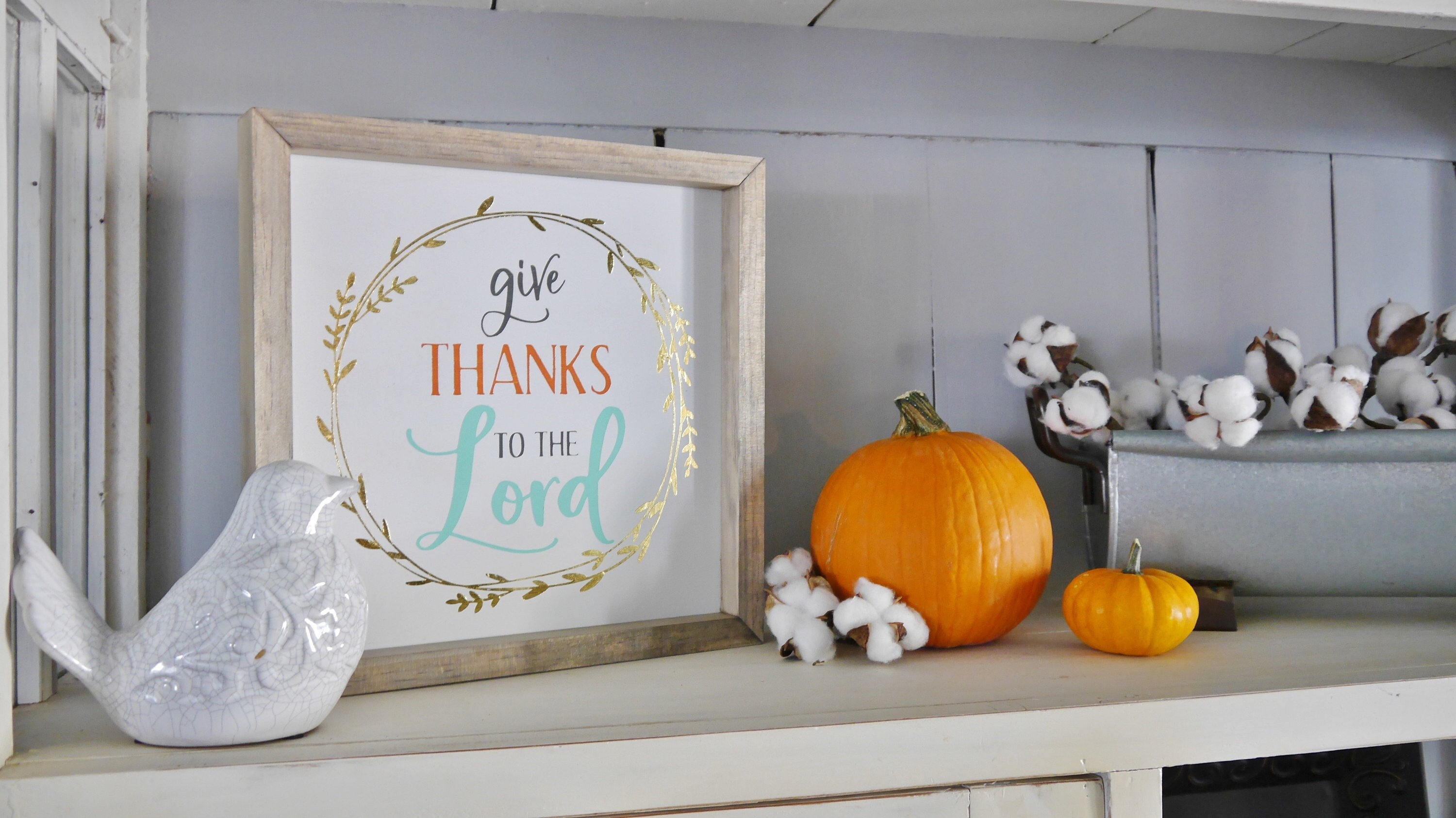 Give Thanks to the Lord Wooden Sign | Christian Wall Art | Bible Verse ...