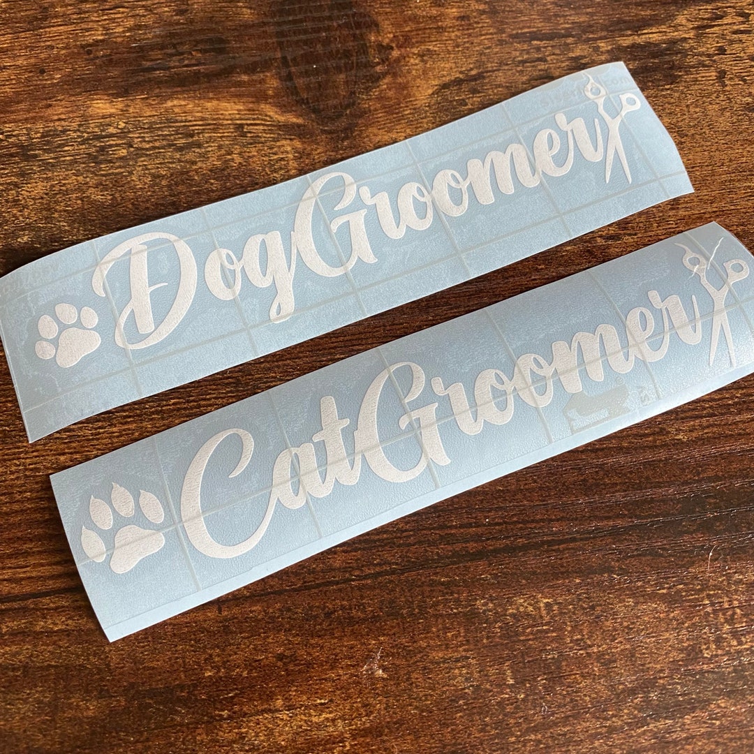 Custom Large 24 Dog Groomer Vinyl Decal Sticker for Pet Stylists With ...