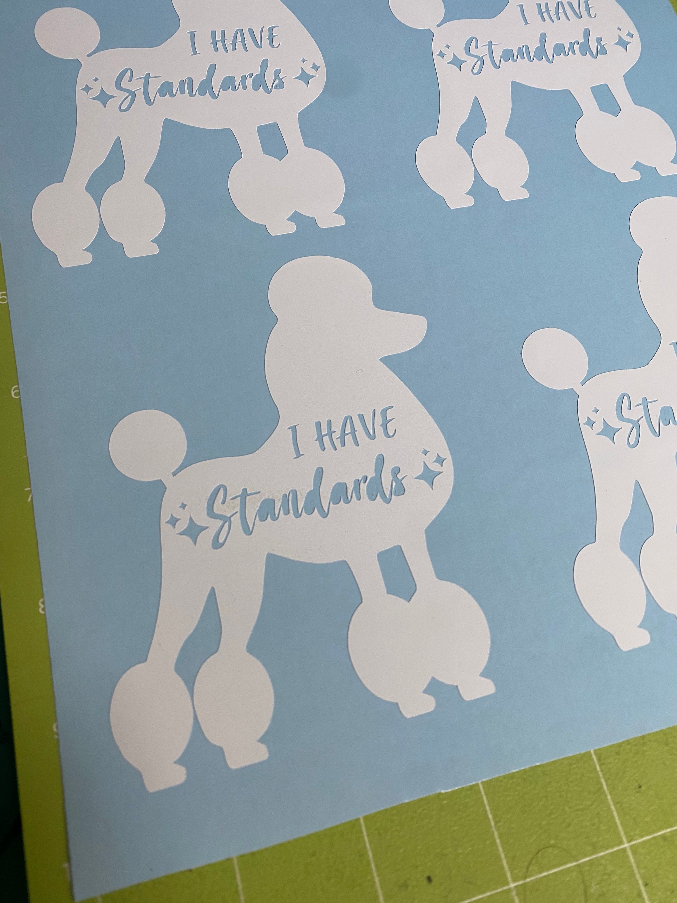 I Have Standards Poodle Puppy Decal Vinyl Sticker for Dog - Etsy