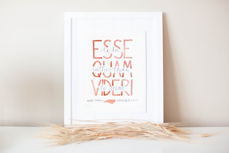 North Carolina State Motto Art Print - Etsy